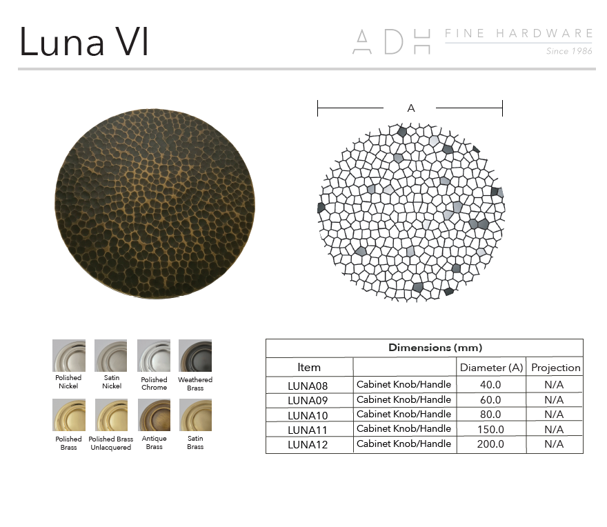 Luna VI – ADH Fine Hardware