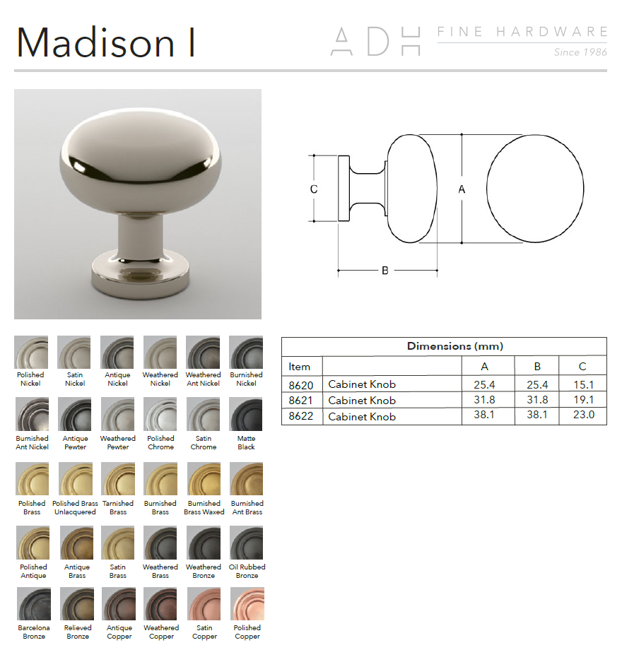 Madison I – ADH Fine Hardware