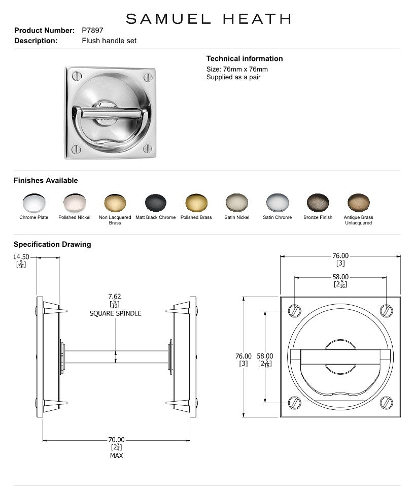 Flush Handle Set – ADH Fine Hardware